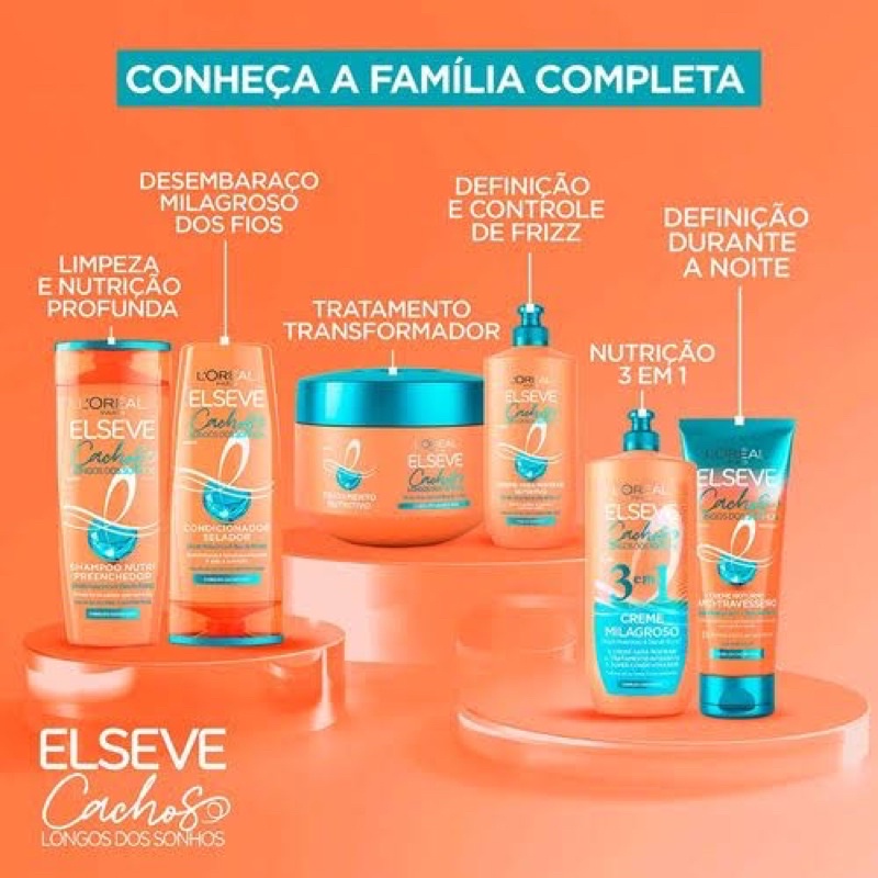 Nova Linha Elseve Cachos Longos Dos Sonhos - Escolha! | Shopee Brasil