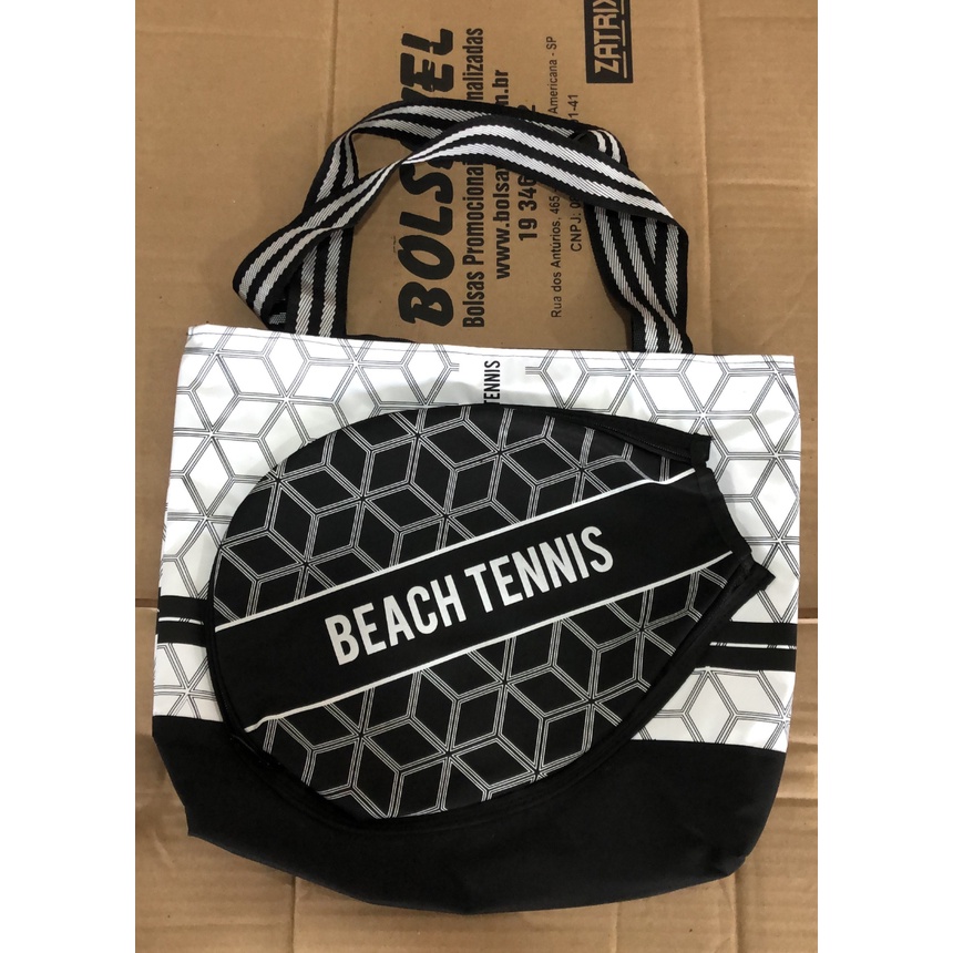 Bolsa Raqueteira Beach Tennis Praia Sacola Raquete Resistênte Padel ...