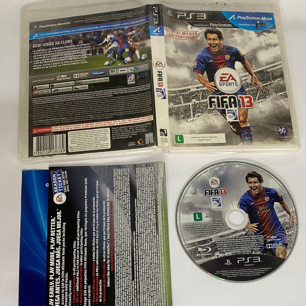 Jogo para PS3 FIFA 13 Original Mídia Física | Shopee Brasil