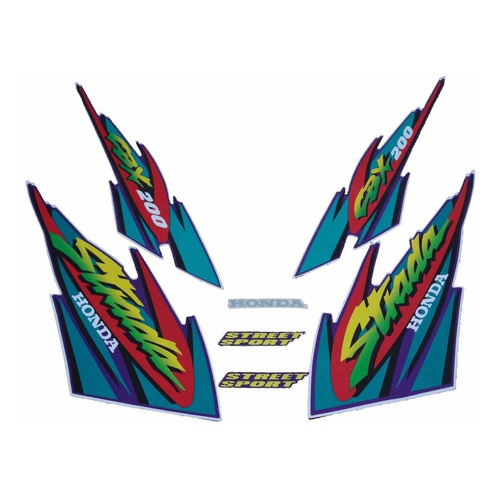 Kit Adesivos Compatível Cbx 200 Strada 1999 Roxa | Shopee Brasil