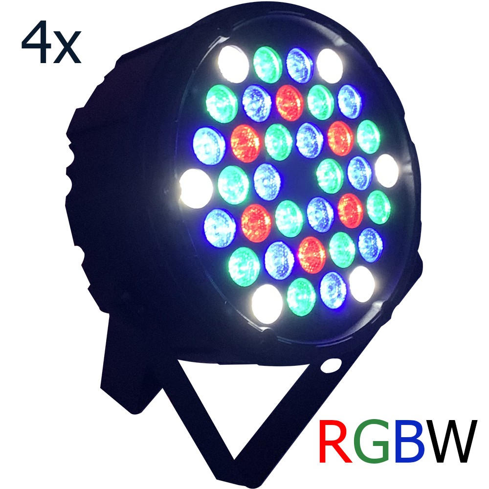 4x Canhão Refletor Led 36 Leds Rgb Bivolt Dmx Digital Slim | Shopee Brasil