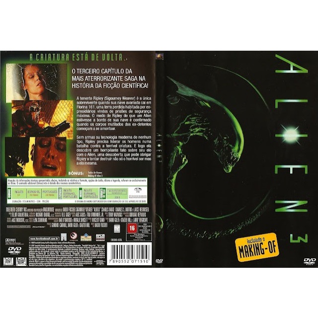 DVD Original Alien 3 (Incluindo Making-of) (Promoção monte seu kit com ...
