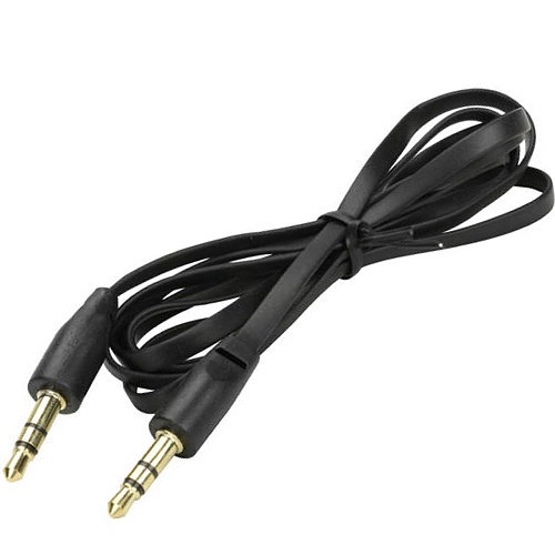 Cabo P2 Mobile P2+P2 Estereo Flat 1,20m Preto 5+ | Shopee Brasil