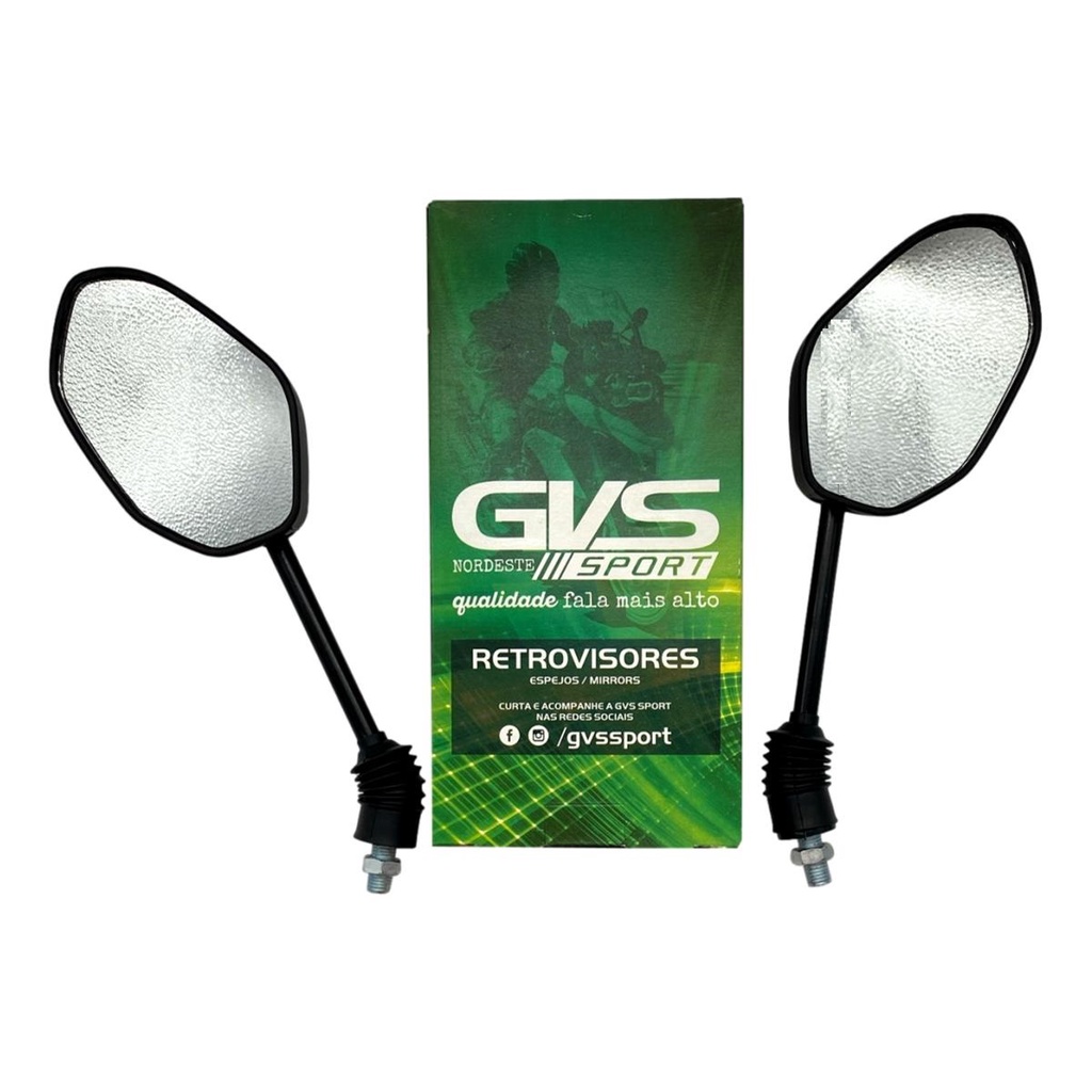 Retrovisor Moto Esportivo com Articulador Mini Fan Titan Start Twister Pop Cb 300 Retrátil Honda ...