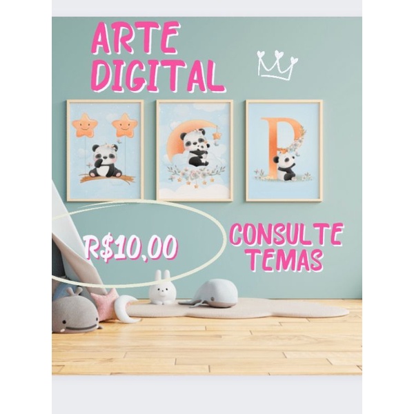 Arte digital para quadros | Shopee Brasil