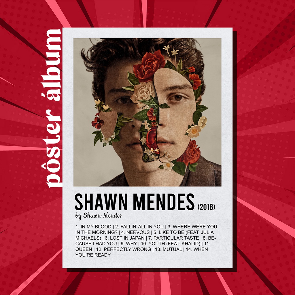 Álbum Pôster Shawn Mendes - Shawn Mendes | Shopee Brasil