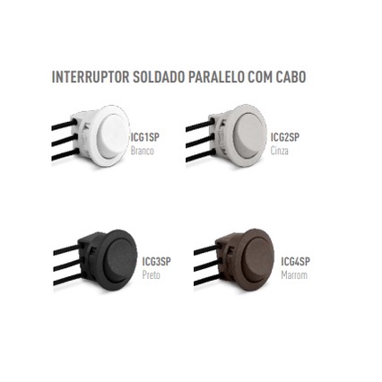 INTERRUPTOR GOTA BOLINHA PARALELO C/ FIO LATERAL | Shopee Brasil