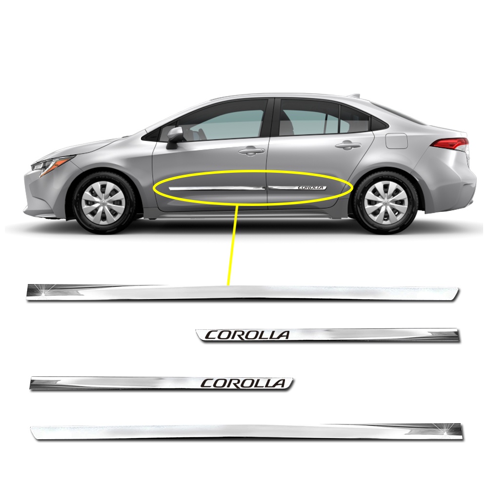 Friso Lateral Slim Inferior Corolla 2008 2009 2010 2011 2012 2013 2014 ...