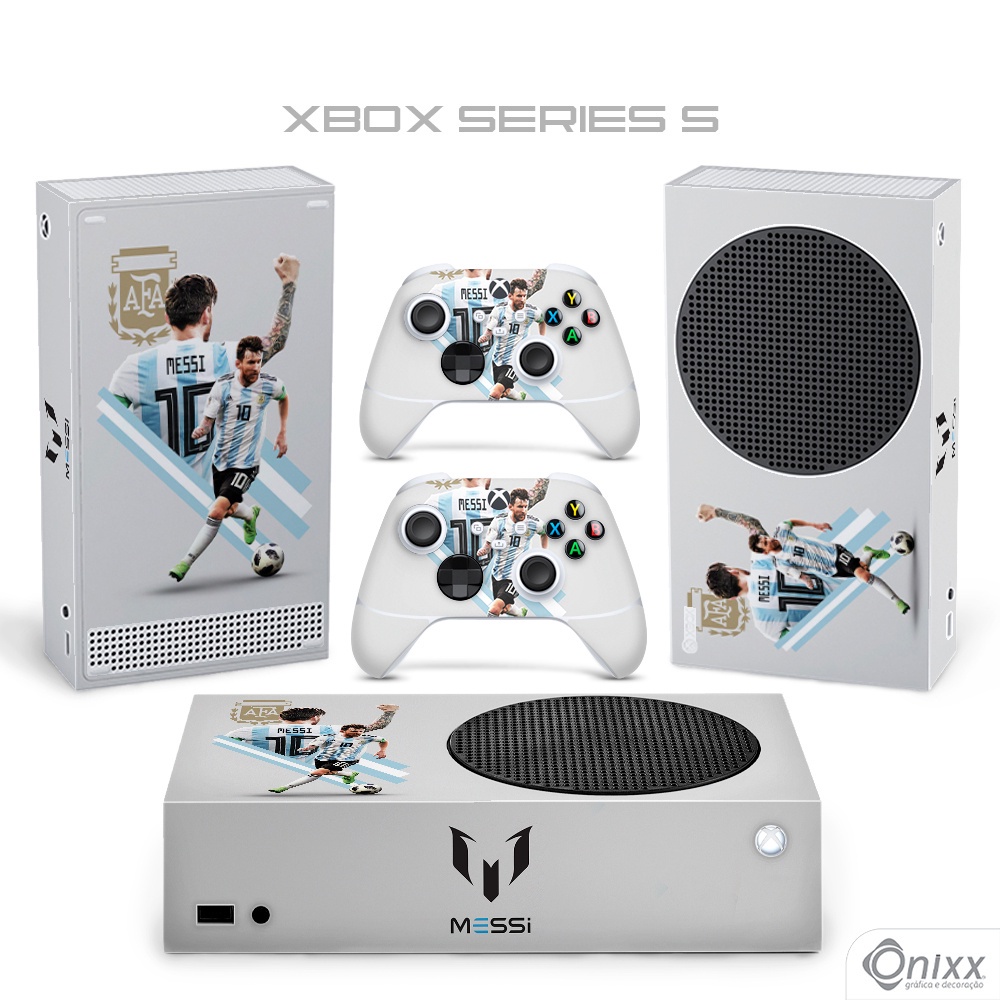 Skin XBOX Series S Adesiva Messi Argentina - Desconto no Preço