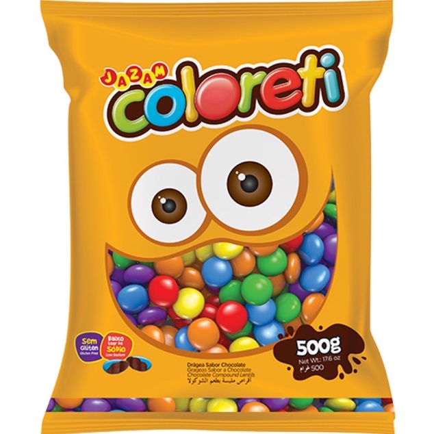 Confete De Chocolate Coloreti Colorido GRANDE 500g - Jazam Alimentos ...