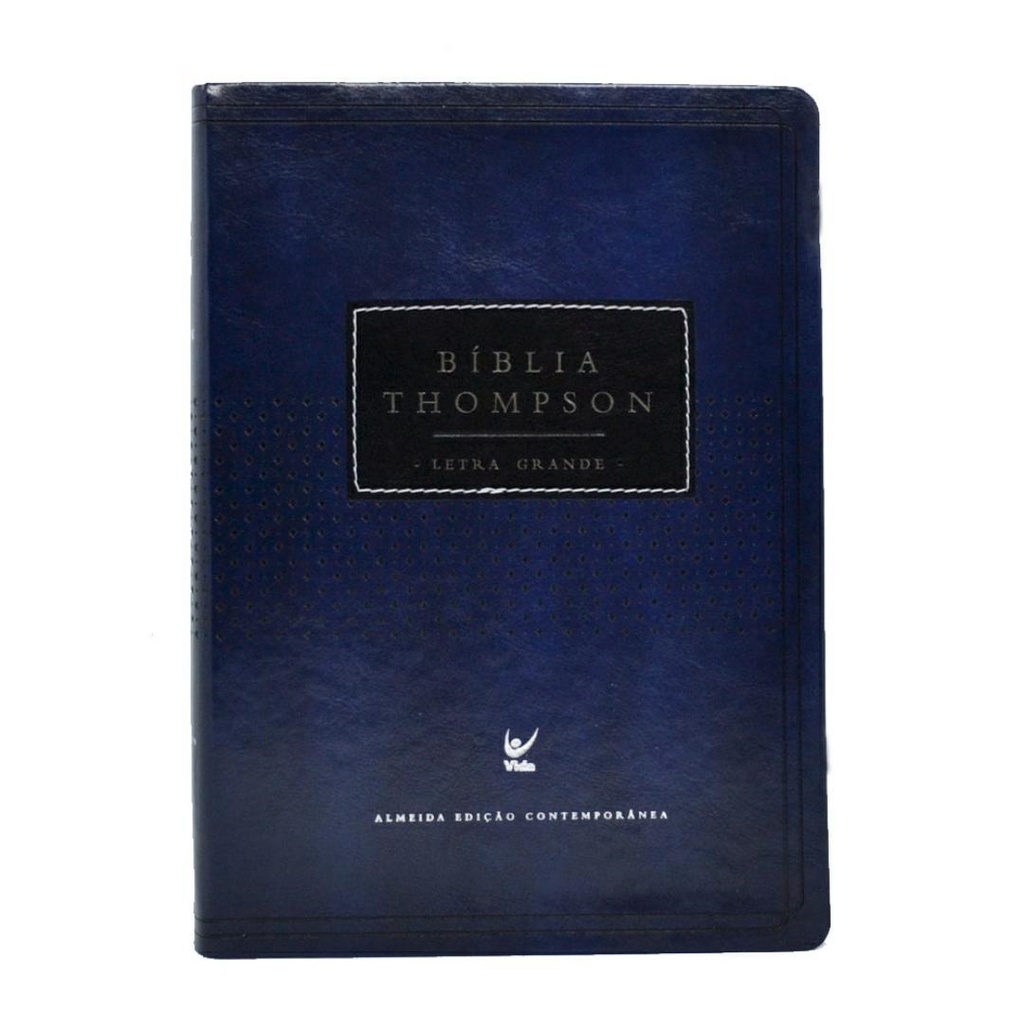 Bíblia Thompson Letra Grande Luxo Azul AEC | Shopee Brasil