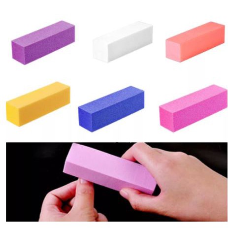 Pacote Lixa de Unha Retangular em Bloco Polidora Esponja Manicure ...