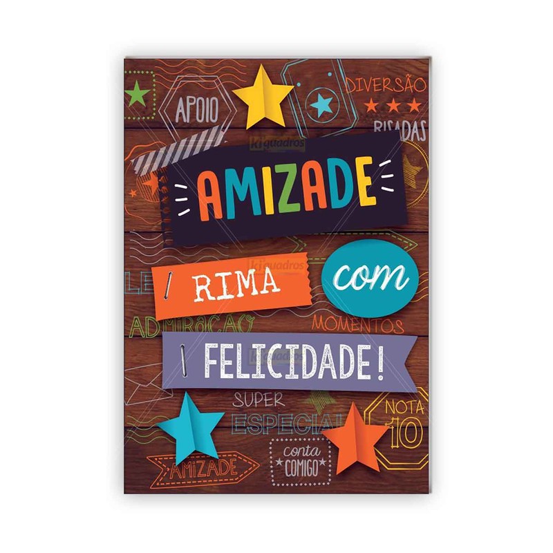Placa Amizade Mdf 20x29cm Decoração 156 modelos 20x29cm | Shopee Brasil