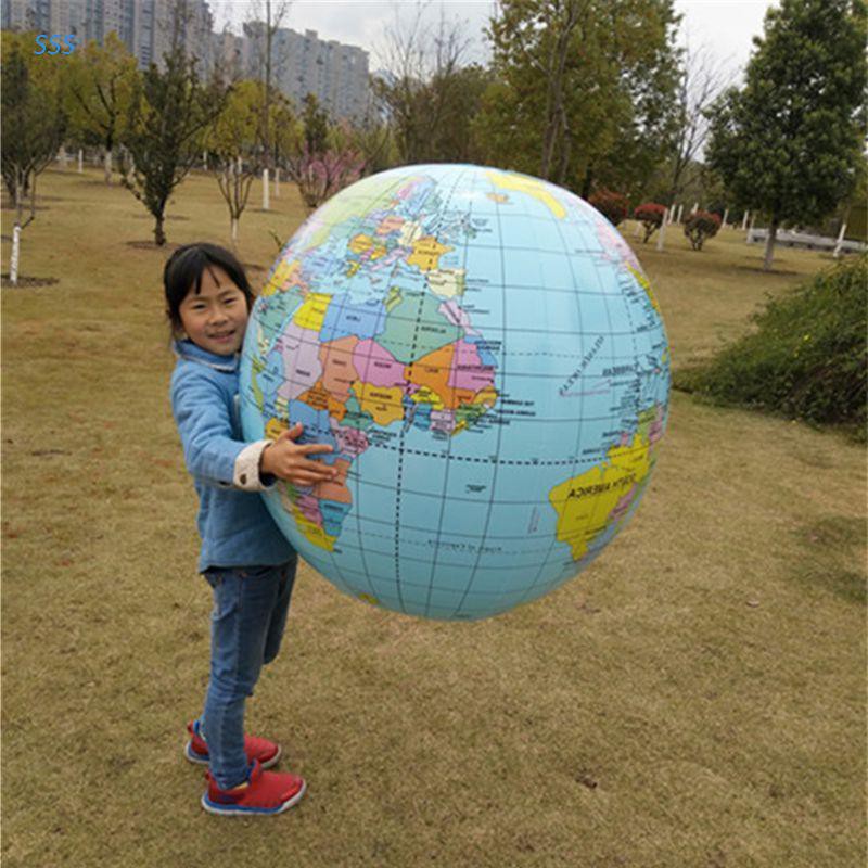Wanju Jumbo Inflável Globo 90 cm Educacional Inflável Mundo Geography ...