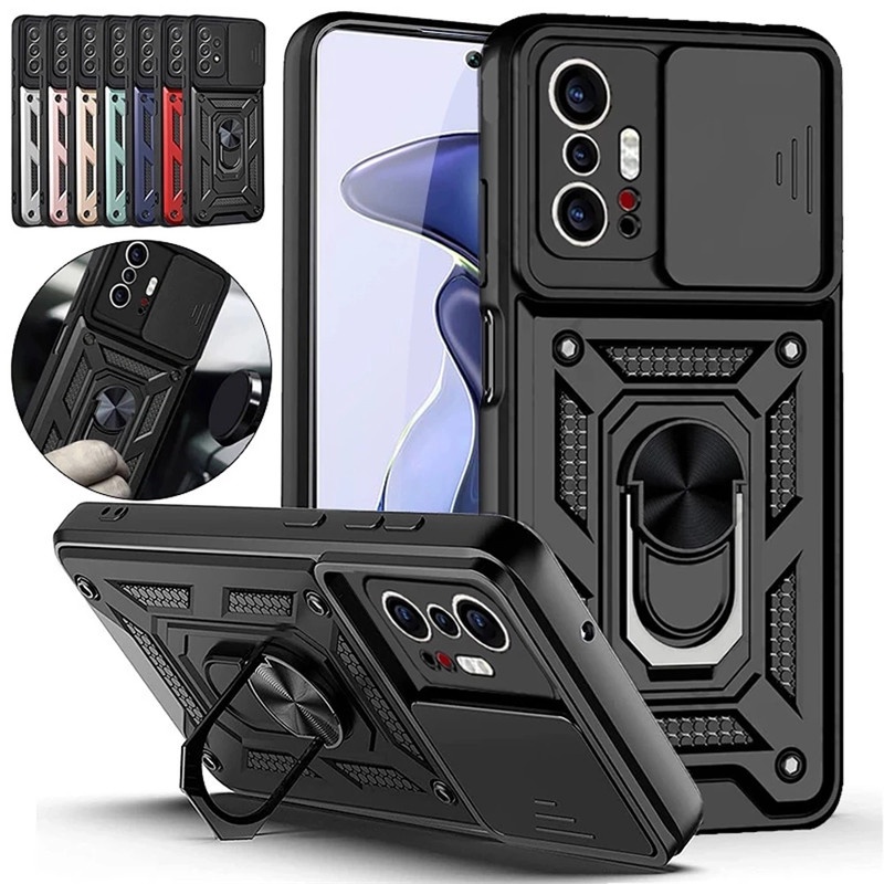 Capa Armadura Anti-Impacto Com Suporte Magnético Para Xiaomi Redmi Note 8 9 10 Pro 9s 10s ...