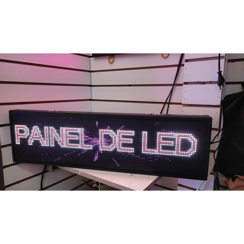Painel led letreiro digital p5 70x20 rgb APP interno bivolt | Shopee Brasil