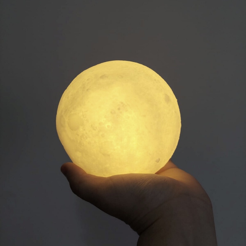 nária Lua Cheia Realista com Base Sem Fio Monocromática 11cm | Shopee ...