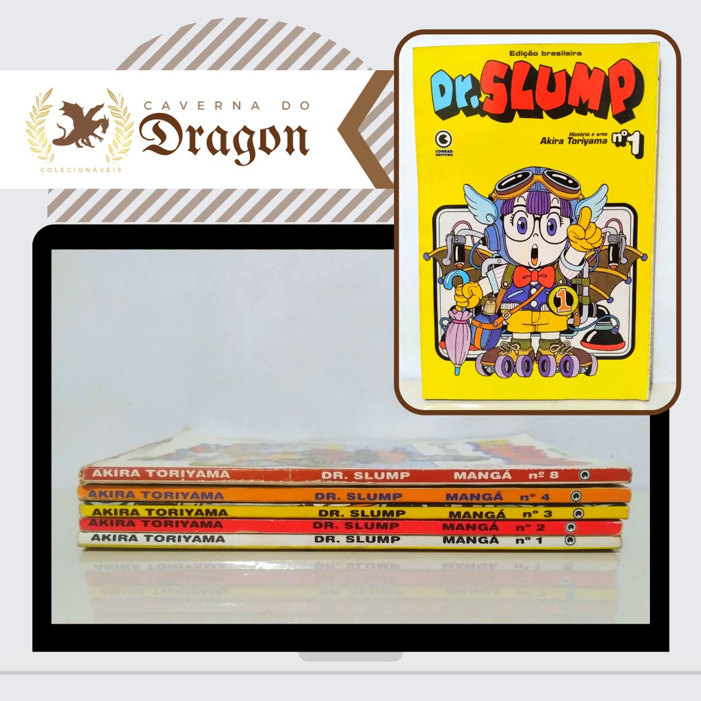 Mangá Dr Slump 1, 2, 3 ,4 e 8 (Lote Aberto - Venda volume avulso) - Faz a Boa!