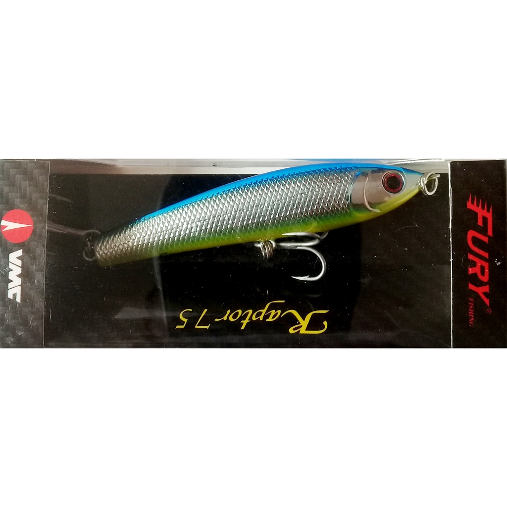 ISCA ARTIFICIAL RAPTOR 75 SUPERFÍCIE (RED PEPPER BABY) 7,5CM 6,2G COR GLM. ORIGINAL FURY ...