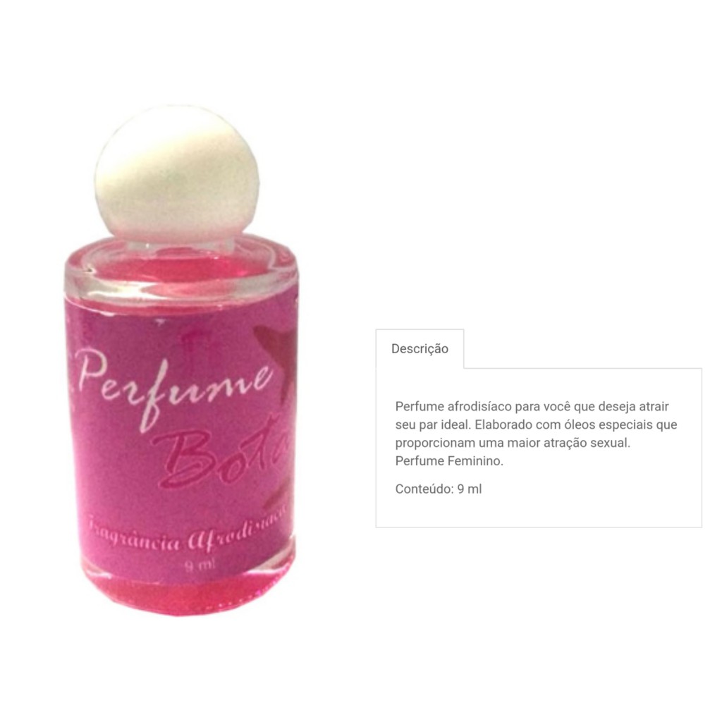 Perfume bota afrodisíaco 9ml | Shopee Brasil
