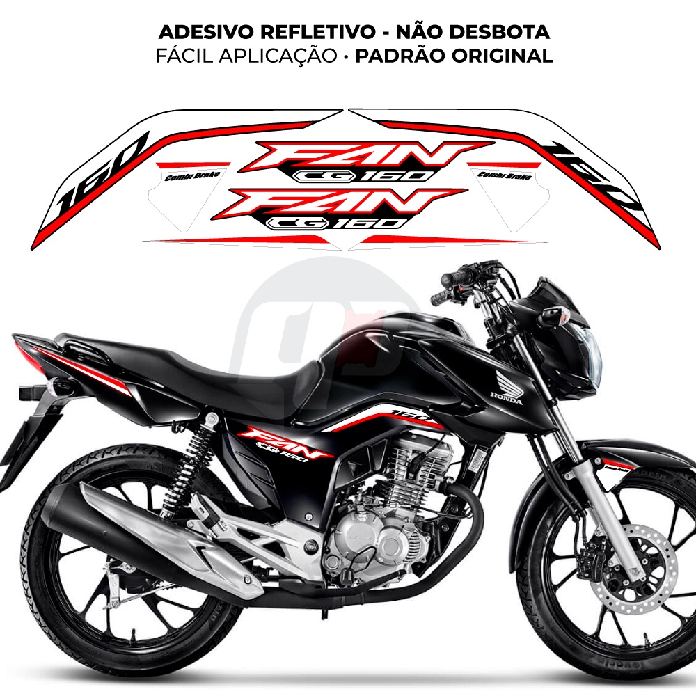 Kit adesivos FAN 160 2022 - REFLETIVO | Shopee Brasil