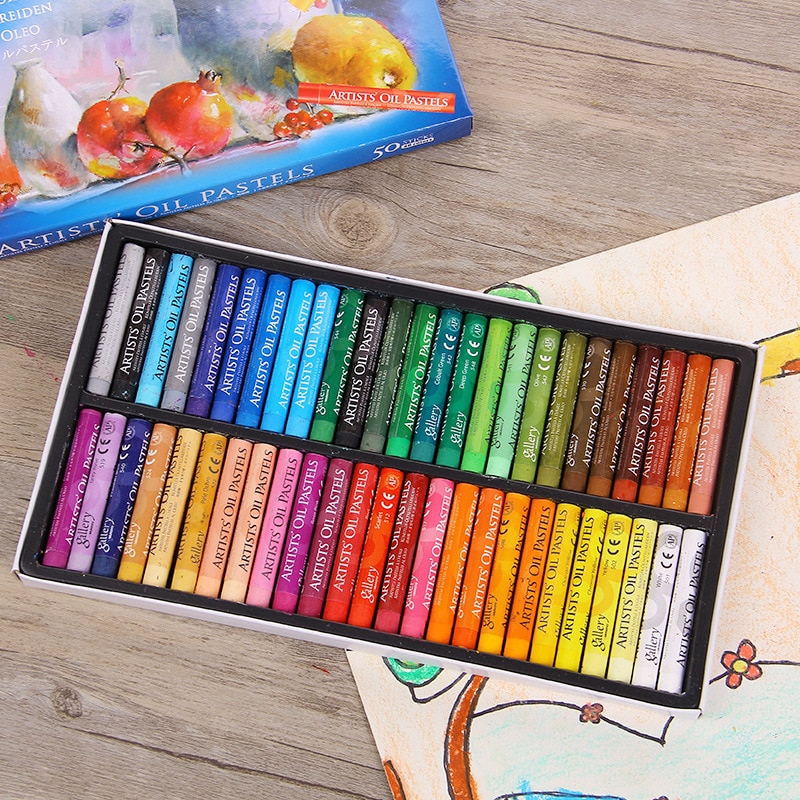 Soft Crayon Set 12/25/50 Colors Oil Pastel for Artist Student Graffiti ...