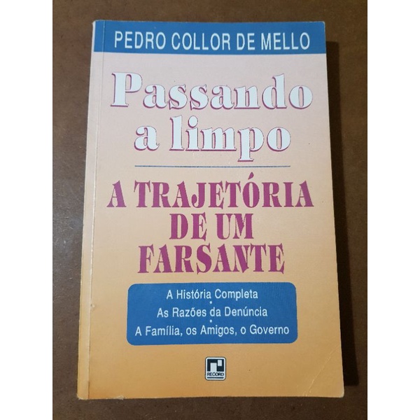 Livro Passando a Limpo - Pedro Collor de Mello | Shopee Brasil