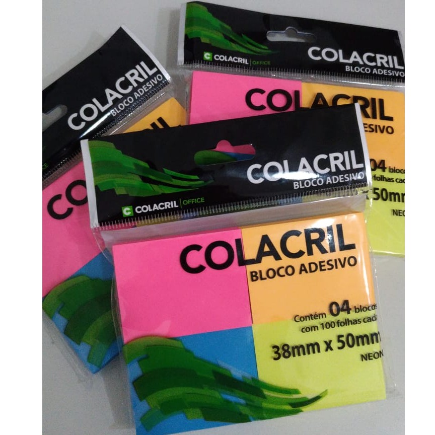 Bloco adesivo - Colacril | Shopee Brasil