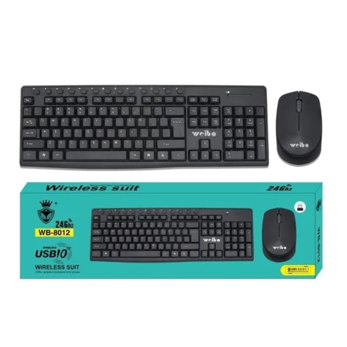 Kit Teclado com Mouse Sem Fio Wireless weibo | Shopee Brasil