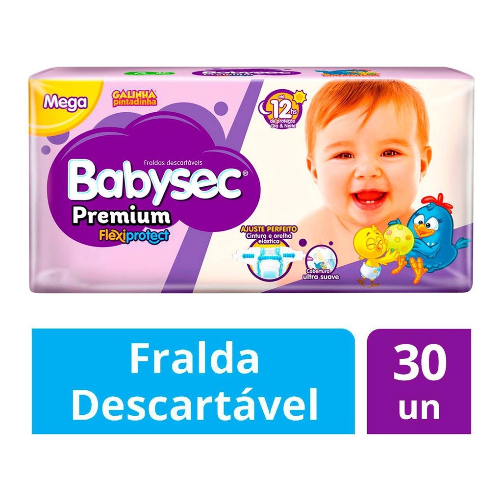 Fralda Babysec Premium Galinha Pintadinha G - 30 Unidades | Shopee Brasil