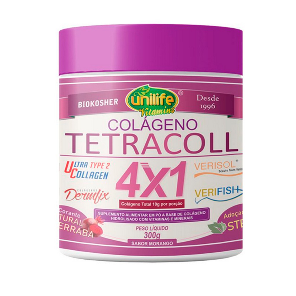 Colágeno Tetracol verosil verifish hidrolizado e tipo II 300g Unilife ...
