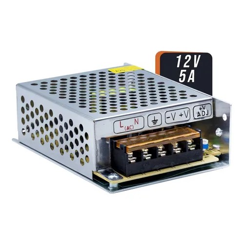 Fonte Chaveada 12V 5A Tipo Colméia (600122) Ideal para CFTV 12v 5a 60w ...