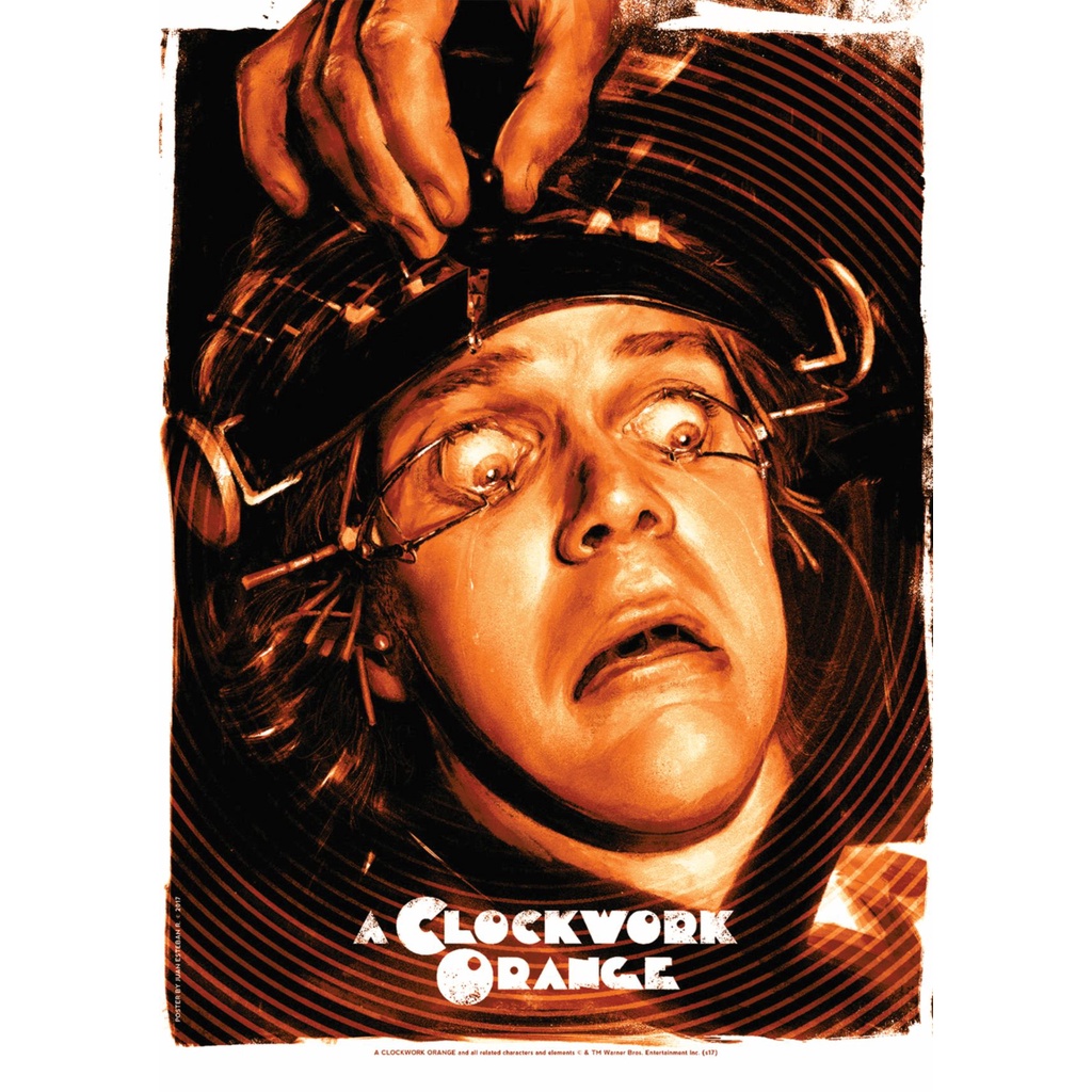 Quadro decorativo Laranja Mecânica Filme - A Clockwork orange - Stanley Kubrick livro cult placa ...