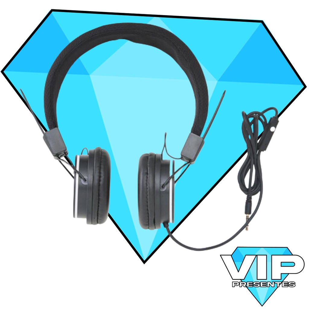 Fone de Ouvido Headphone Simples Estéreo com Fio e Microfone | Shopee ...