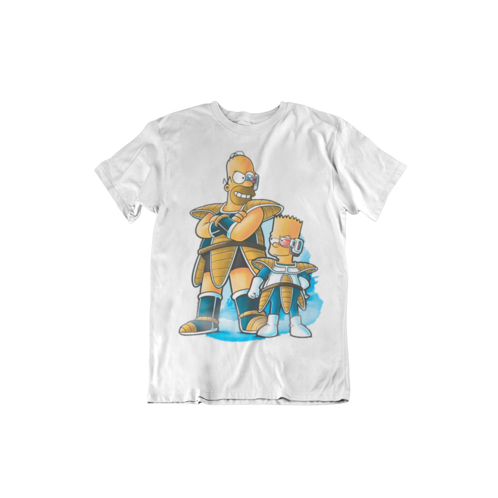 Camiseta Desenho Simpsons Bart Homer Vegeta E Nappa | Shopee Brasil