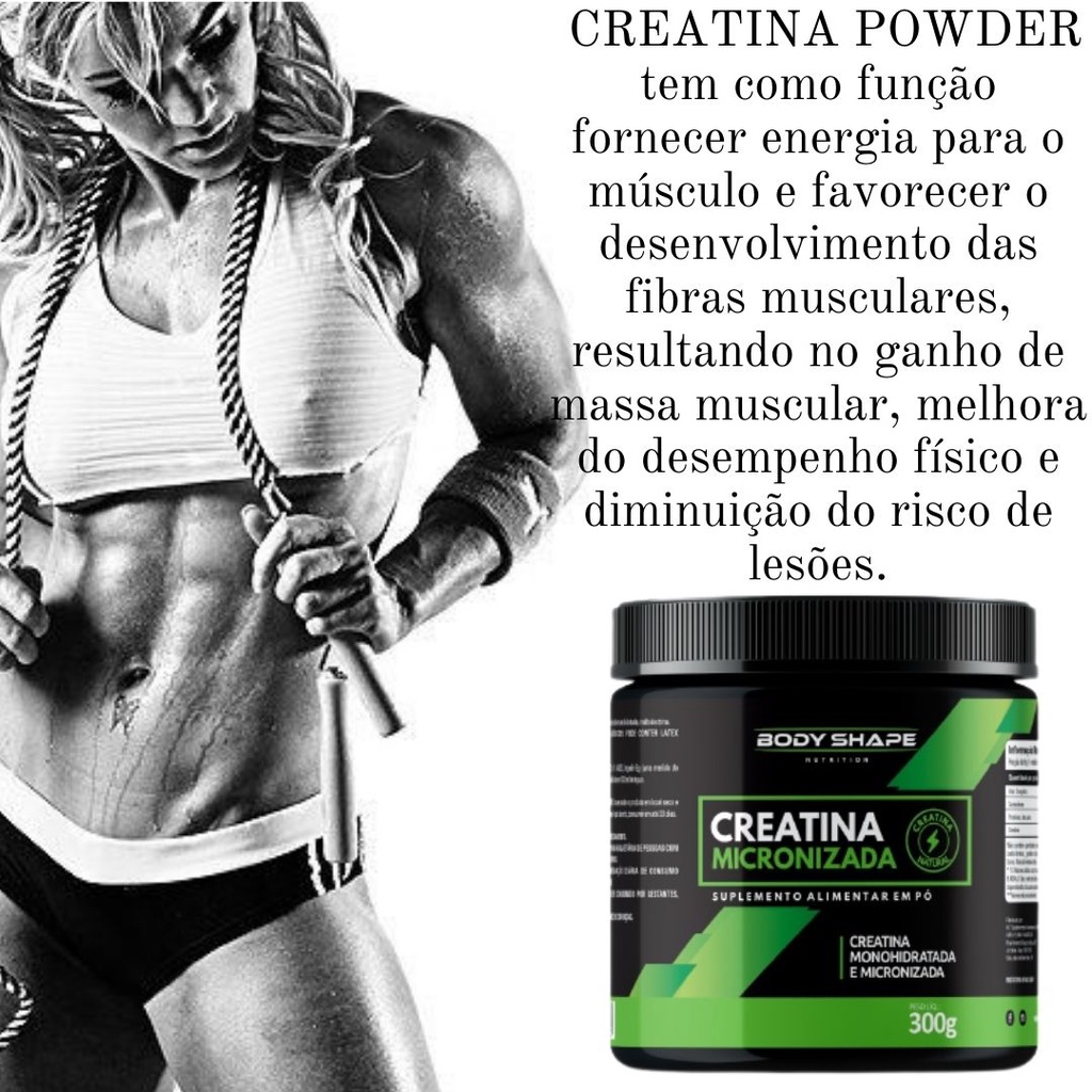 Creatina 300 gr Combo com 10 unidades micronizada e monohidratada ...