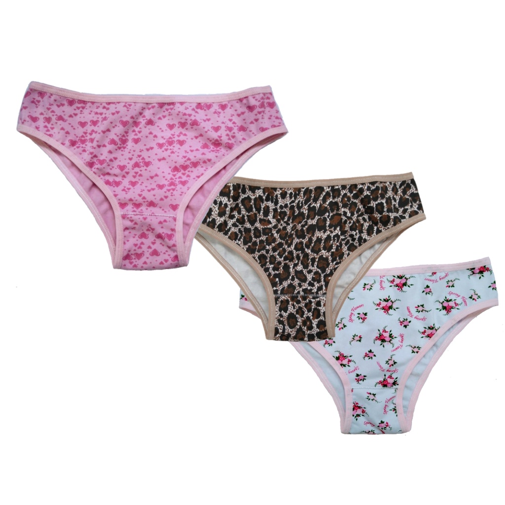 Kit com 5 Calcinha Infantil Meninas (JUVENIL) Algodao com Qualidade e ...