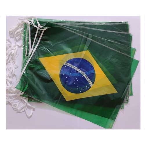 Varal C/ Bandeiras Do Brasil Plástica 10m Bandeirinha Brasil | Shopee ...