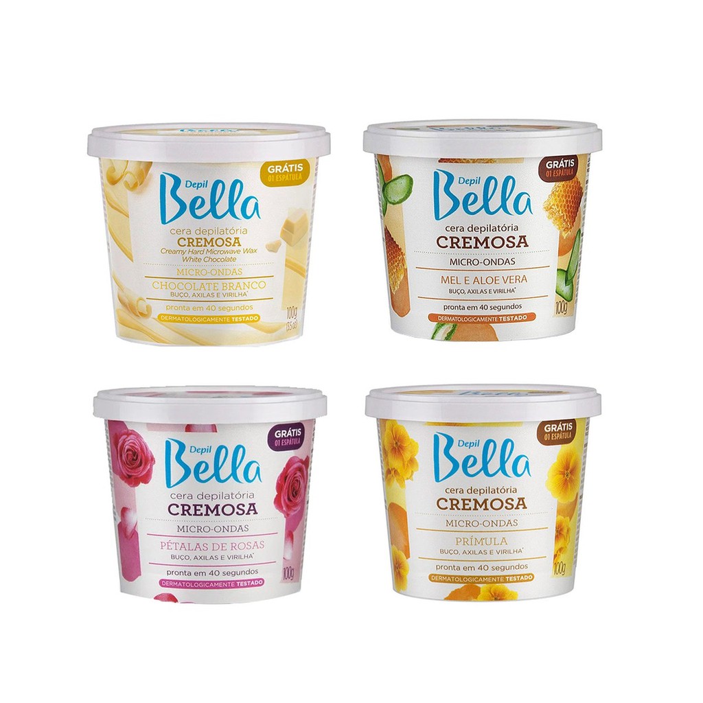 Depil Bella Cera Depilatória Cremosa Microondas 100g Depilação Escolha ...