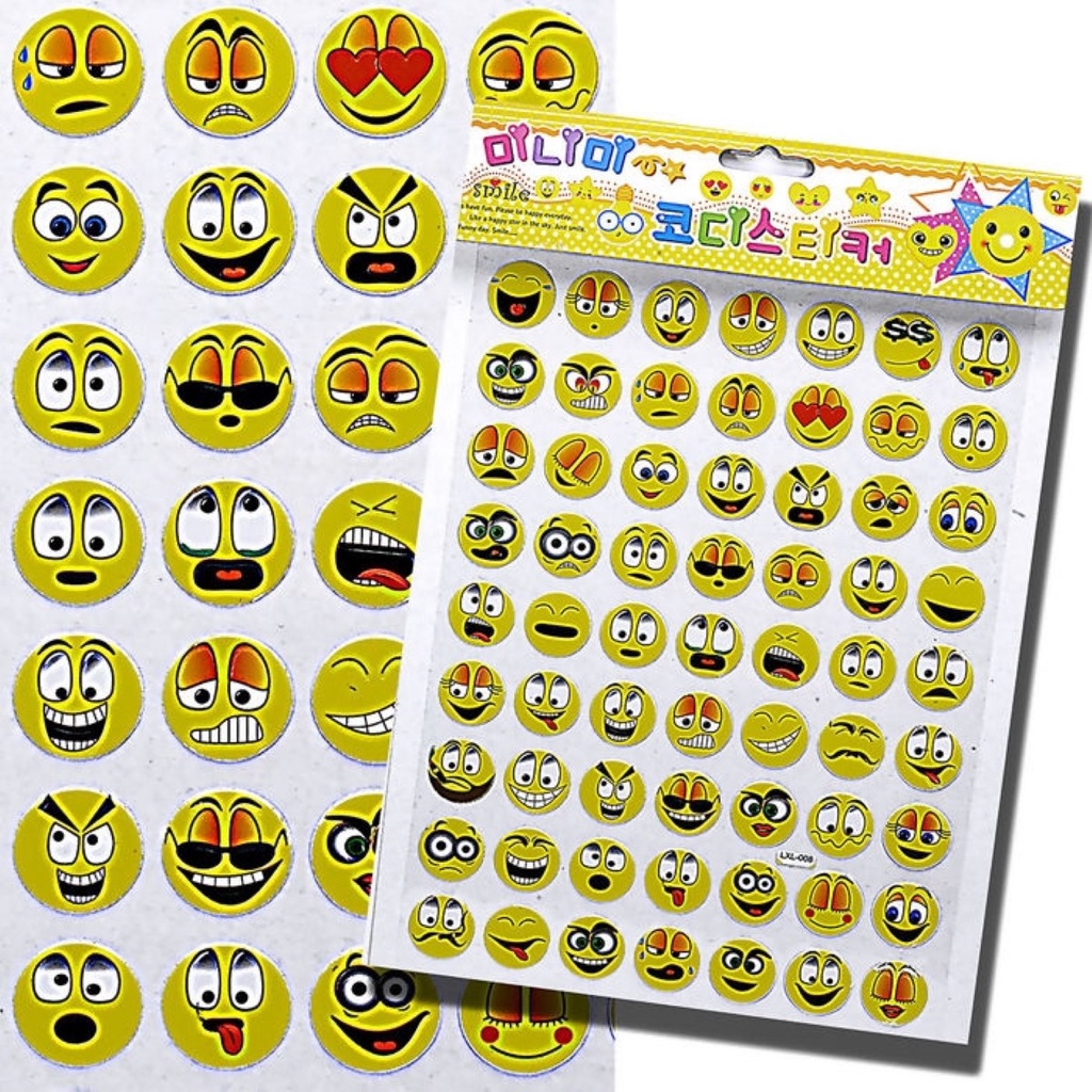 Cartela de Adesivos Smile 11 | Shopee Brasil