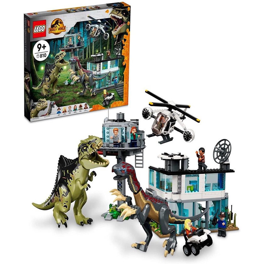 Lego Jurassic World Ataque Giganotossauro e Therizinossauro | Shopee Brasil
