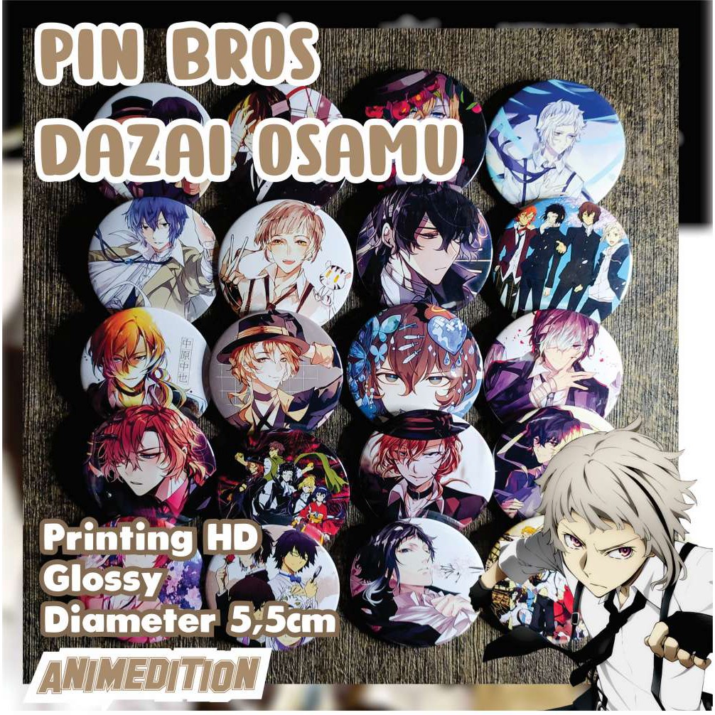 Bungo Stray Dogs Anime Botão Pin BSD Dazai Osamu Chuuya Nakahara ...