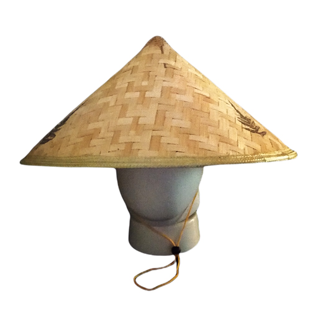Chapéu Chinês De Sol Bambu Formato Cone Com Cordão De Regulagem | Shopee Brasil