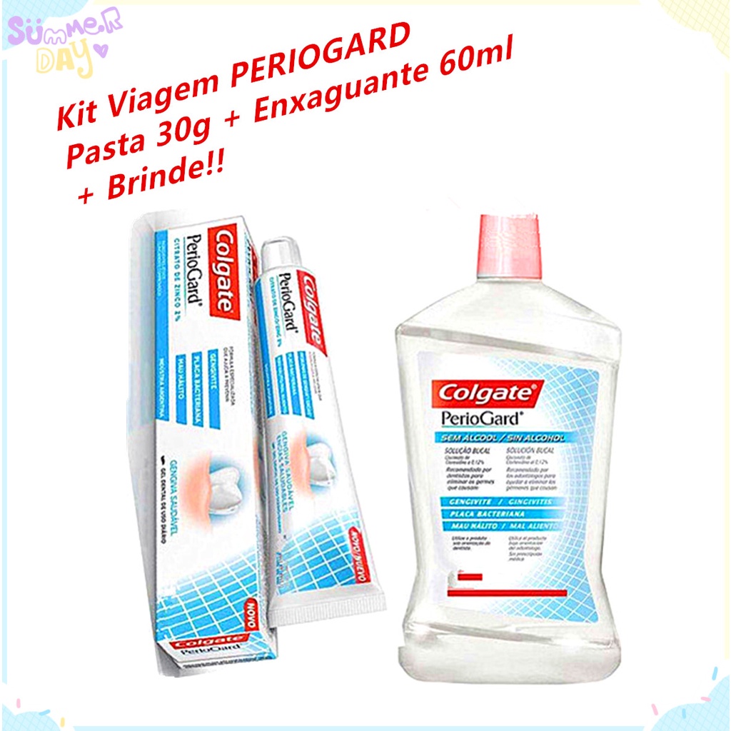 Kit Viagem Colgate Periogard - Pasta creme dental e Enxaguante ...