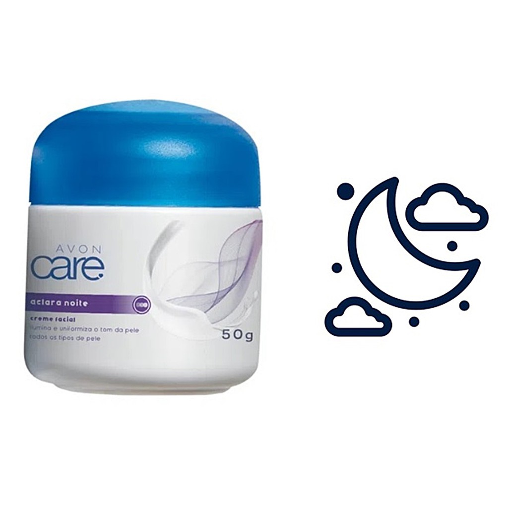Creme Facial Avon Aclara Clareador dia ou noite 50g | Shopee Brasil