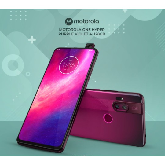 Motorola One Hyper Dual SIM 128 GB deepsea blue 4 GB RAM | Shopee Brasil