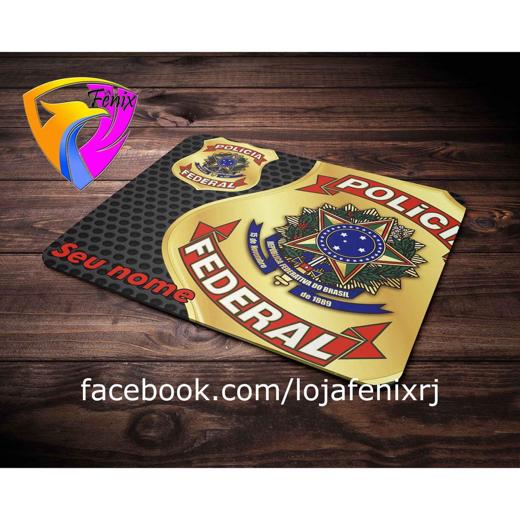 Mouse Pad Polícia Federal Personalizado Com Seu Nome 2 | Shopee Brasil