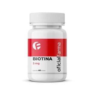Biotina 5Mg 60 Doses Oficial Farma | Shopee Brasil