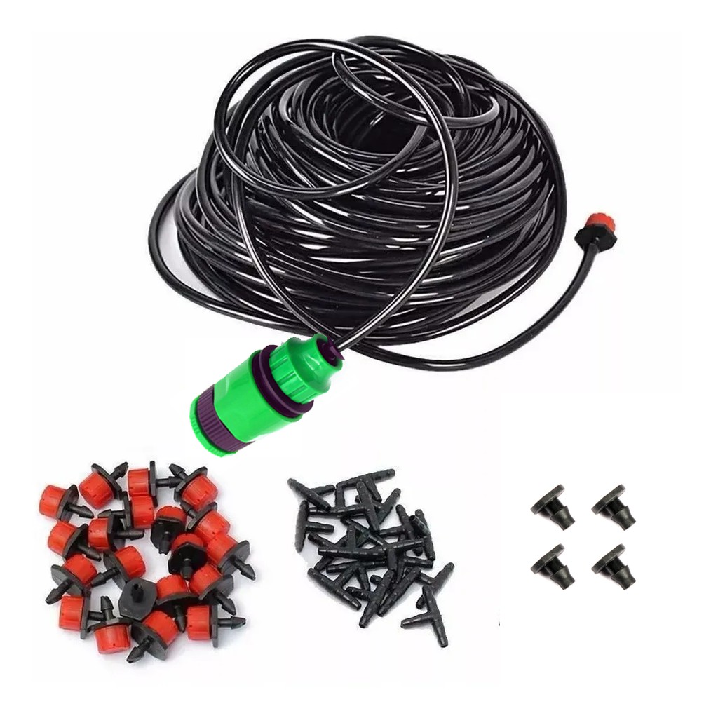 Kit Irrigação Completo Gotejamento Para Horta Vertical Jardim e ...