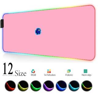 Mouse pad Rosa Gamer Led Rgb 7 Cores Grande 80 X 30cm Mp48 | Shopee Brasil